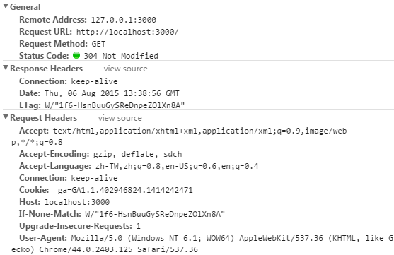 Node js Response Headers Summer 